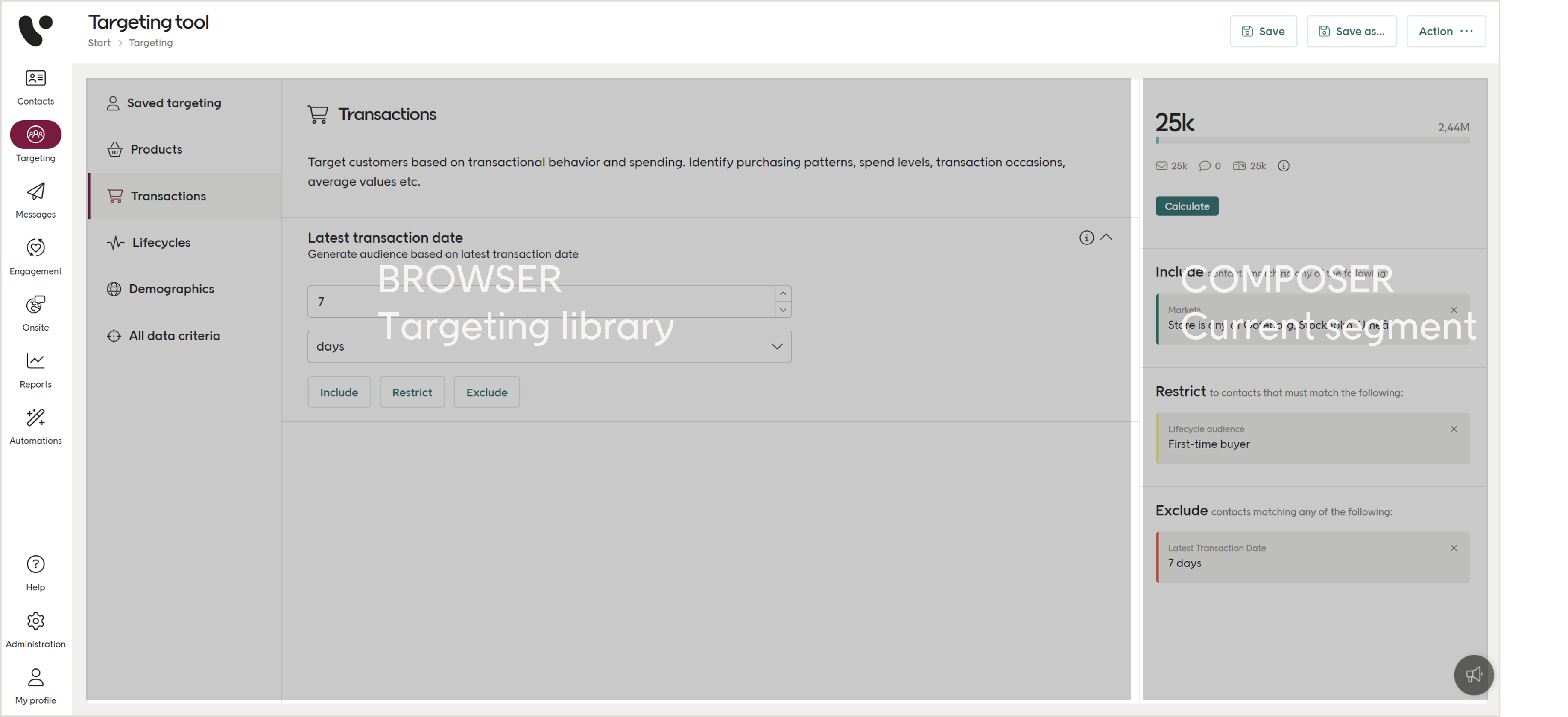 Targeting UI – Engage Help Center