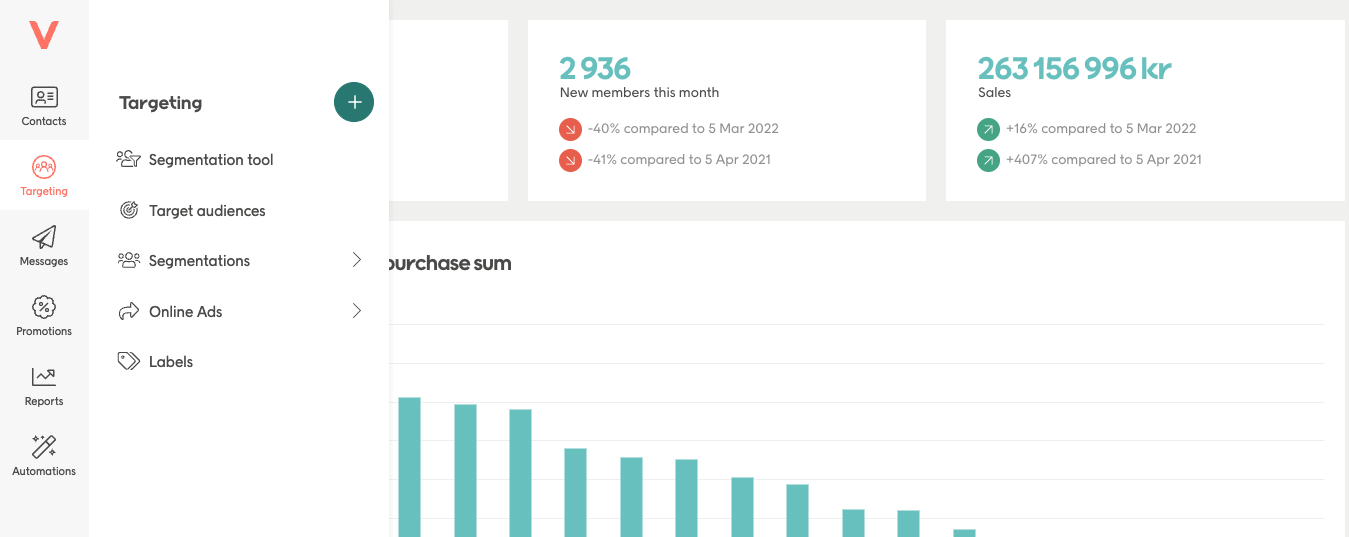 Navigate in Targeting – Engage Help Center